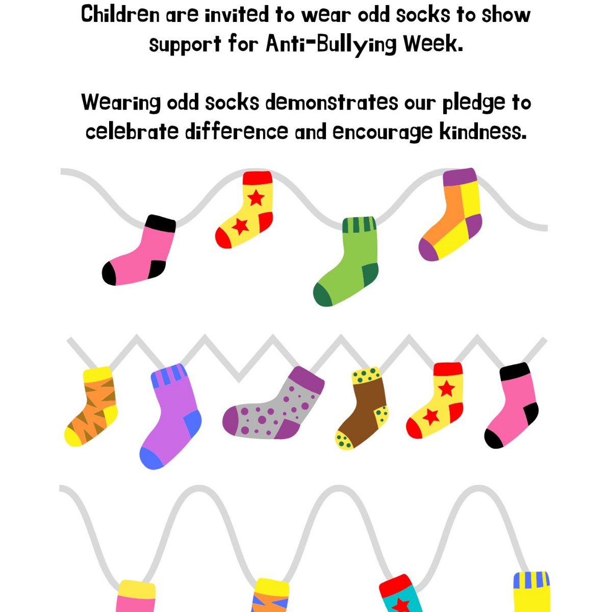 Wearing Odd Socks for Antibullying Week - Vale View Primary School
