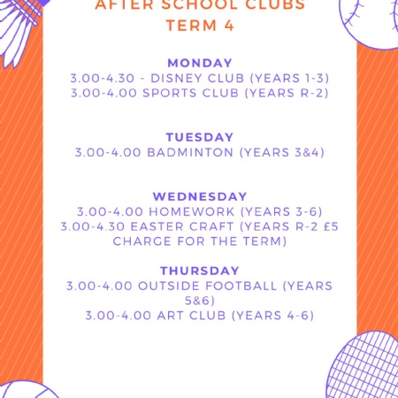 Term 4 Clubs - Vale View Primary School