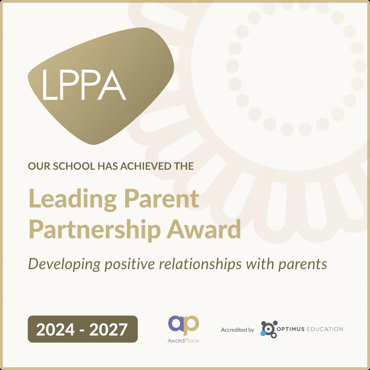 Vale View has been awarded the LPPA - Vale View Primary School