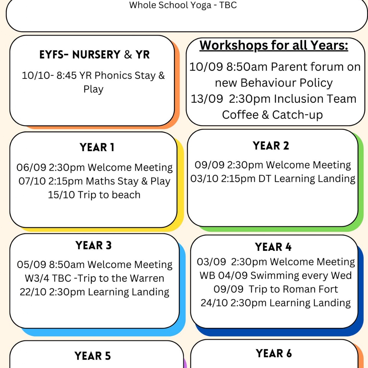Term 1 Events 2024 2025 - Vale View Primary School